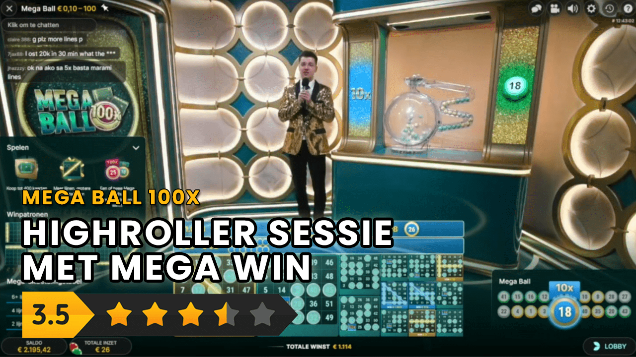 Video - Mega Ball Review - Highroller sessie met Mega Win
