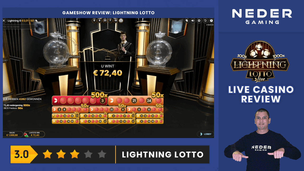Video - Lightning Lotto Live Review - Lightning 6 (Evolution Gaming)